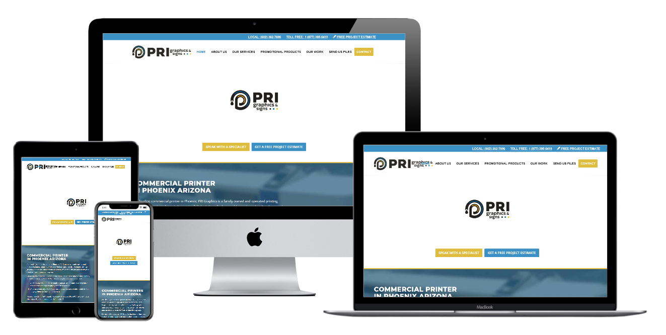 New Website Design for PRI Graphics & Signs